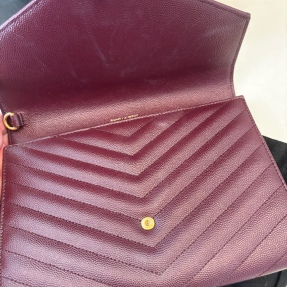 Yves Saint Laurent | Bags | Ysl New Pouch Bag Burgundy | Poshmark